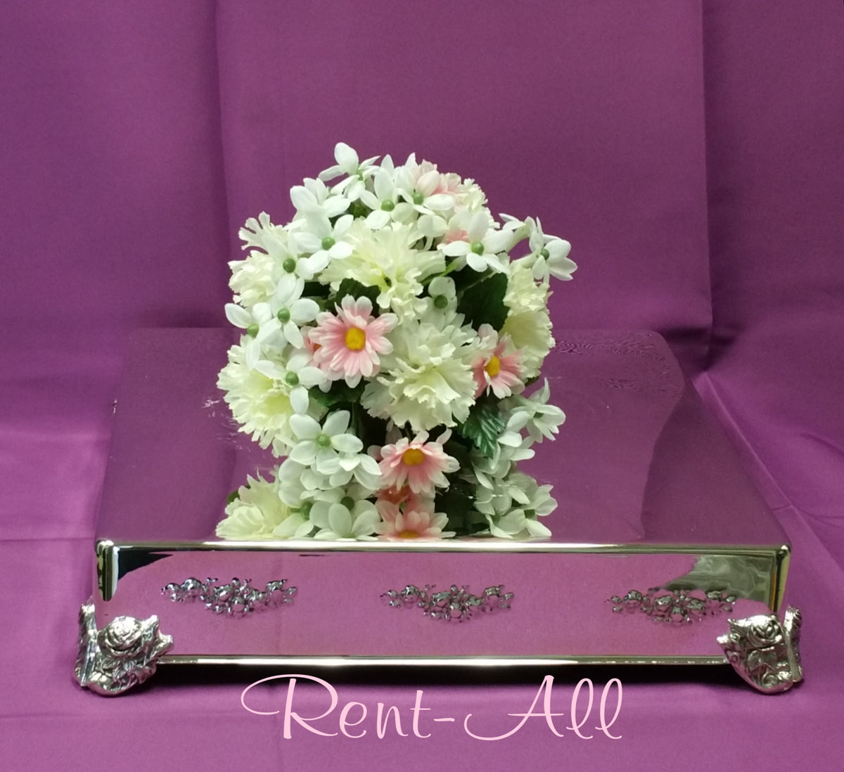 Cake Plateau 16" Square Silver - Asheville, NC - Rent All Inc